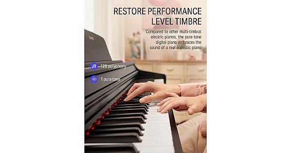 Jual Donner DDP 100 Digital Piano, 88 Key Weighted Action ...