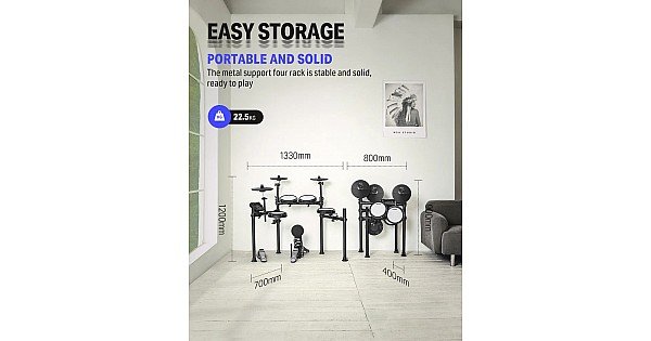 Jual Donner DED 200 Elektrik Drum Set - FREE Ongkir